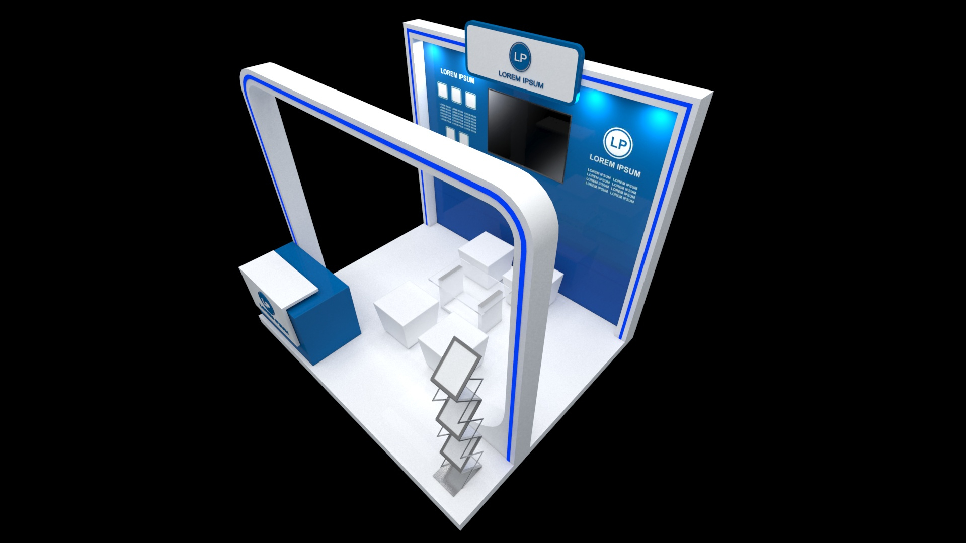 3D booth 3x2 5 model - TurboSquid 1538071