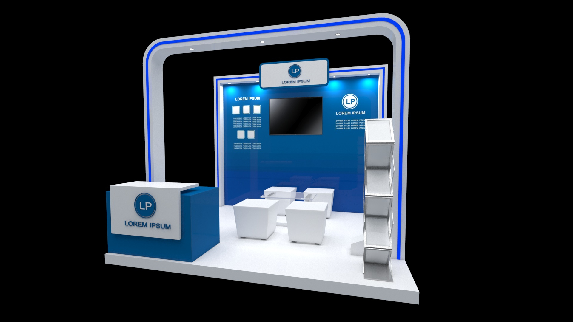 3D booth 3x2 5 model - TurboSquid 1538071