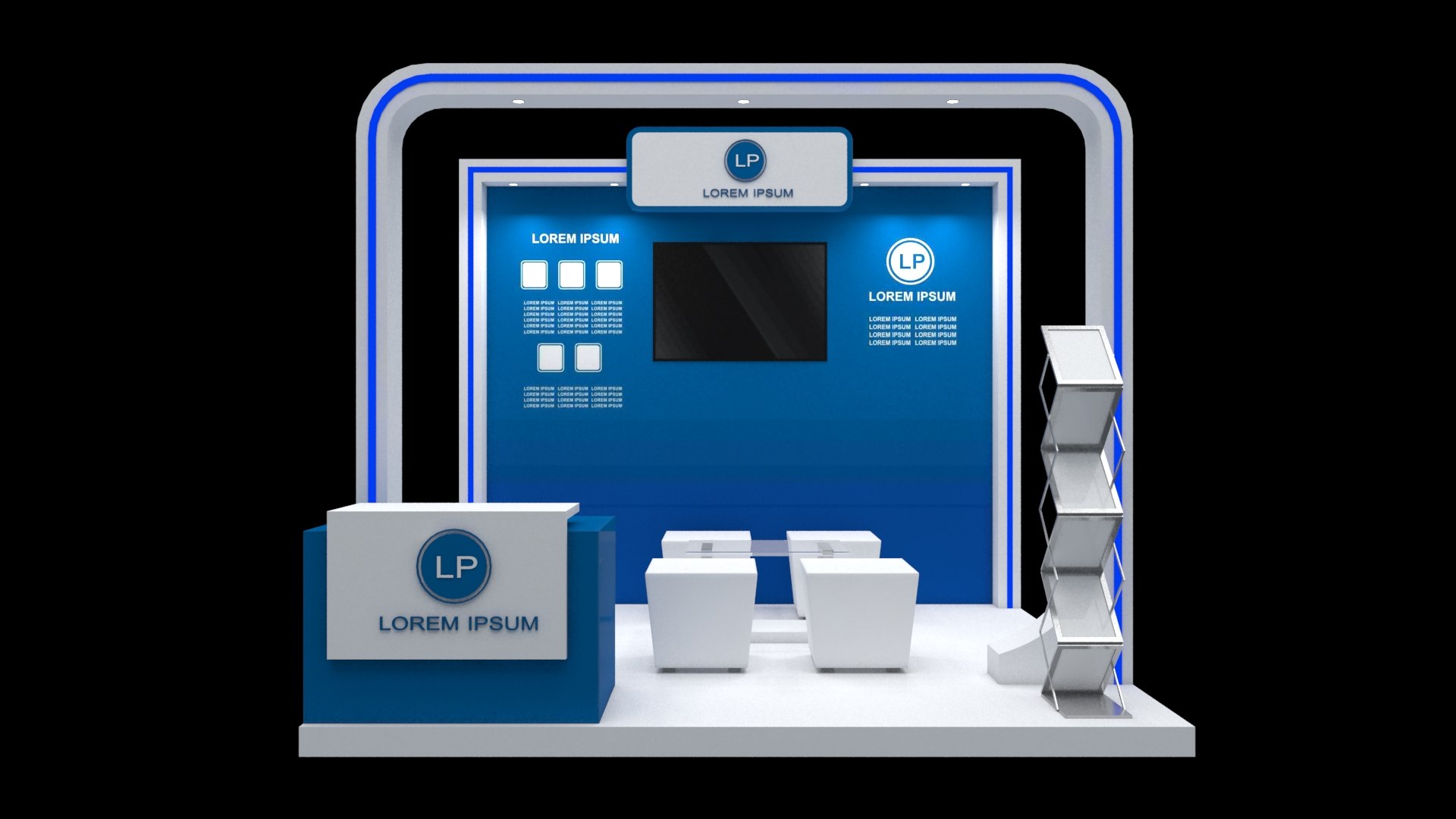 3D Booth 3x2 5 Model - TurboSquid 1538071