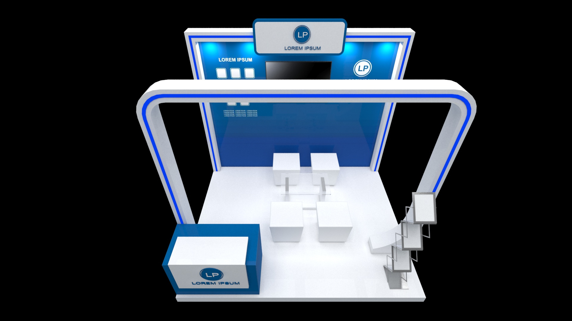 3D booth 3x2 5 model - TurboSquid 1538071