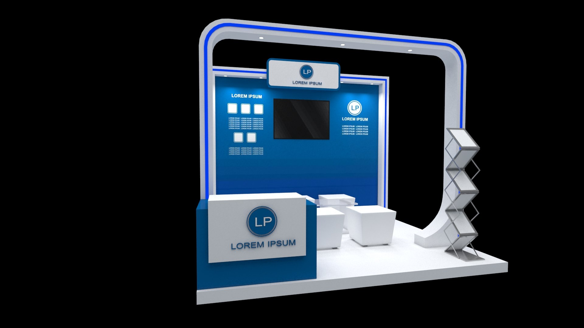 3D Booth 3x2 5 Model - TurboSquid 1538071