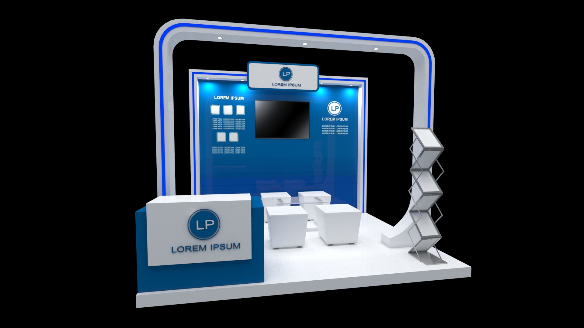 3D booth 3x2 5 model - TurboSquid 1538071