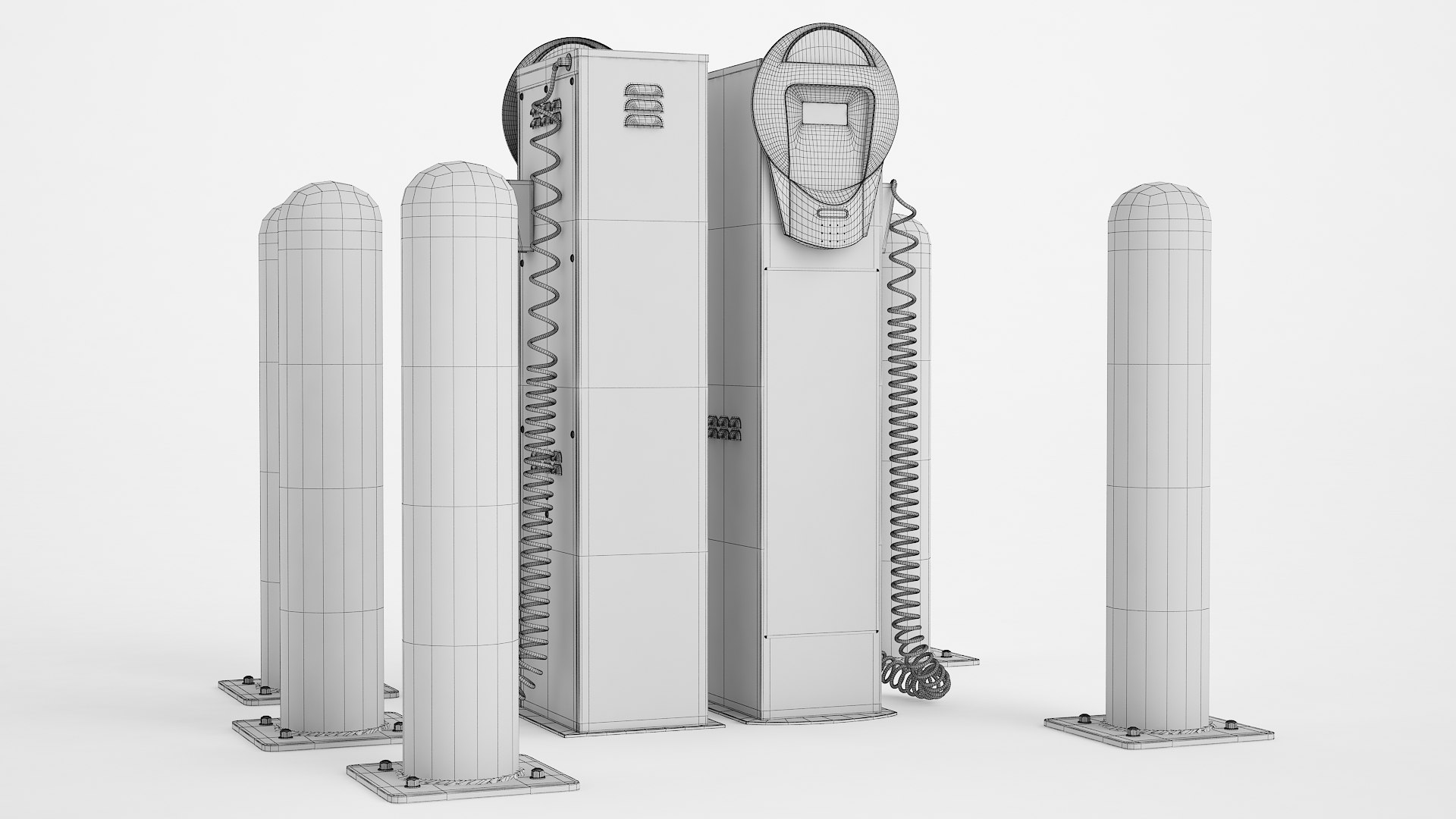 Tire Air Station 01 3D - TurboSquid 2186824