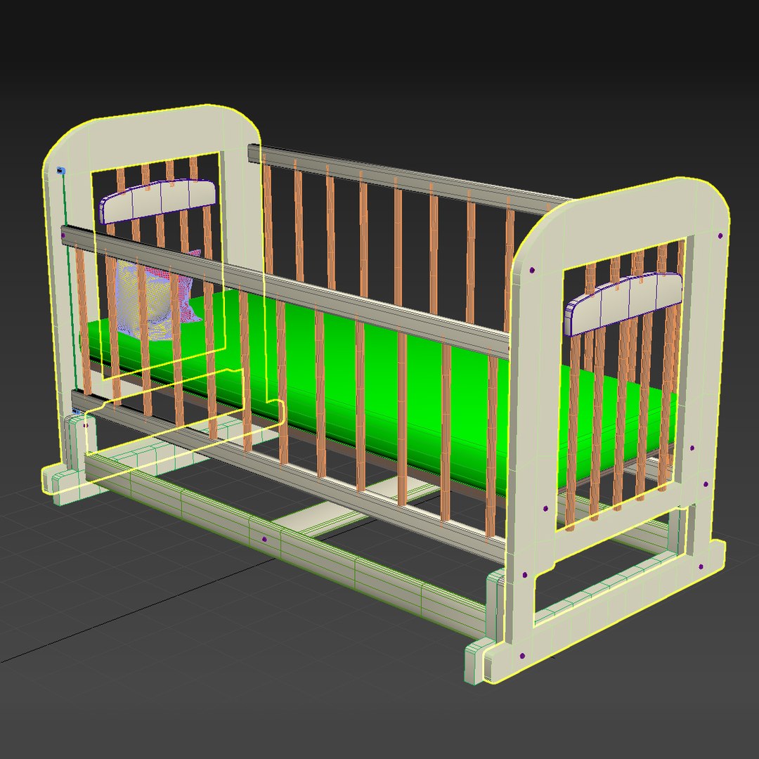 Baby Cot Model - TurboSquid 1575044