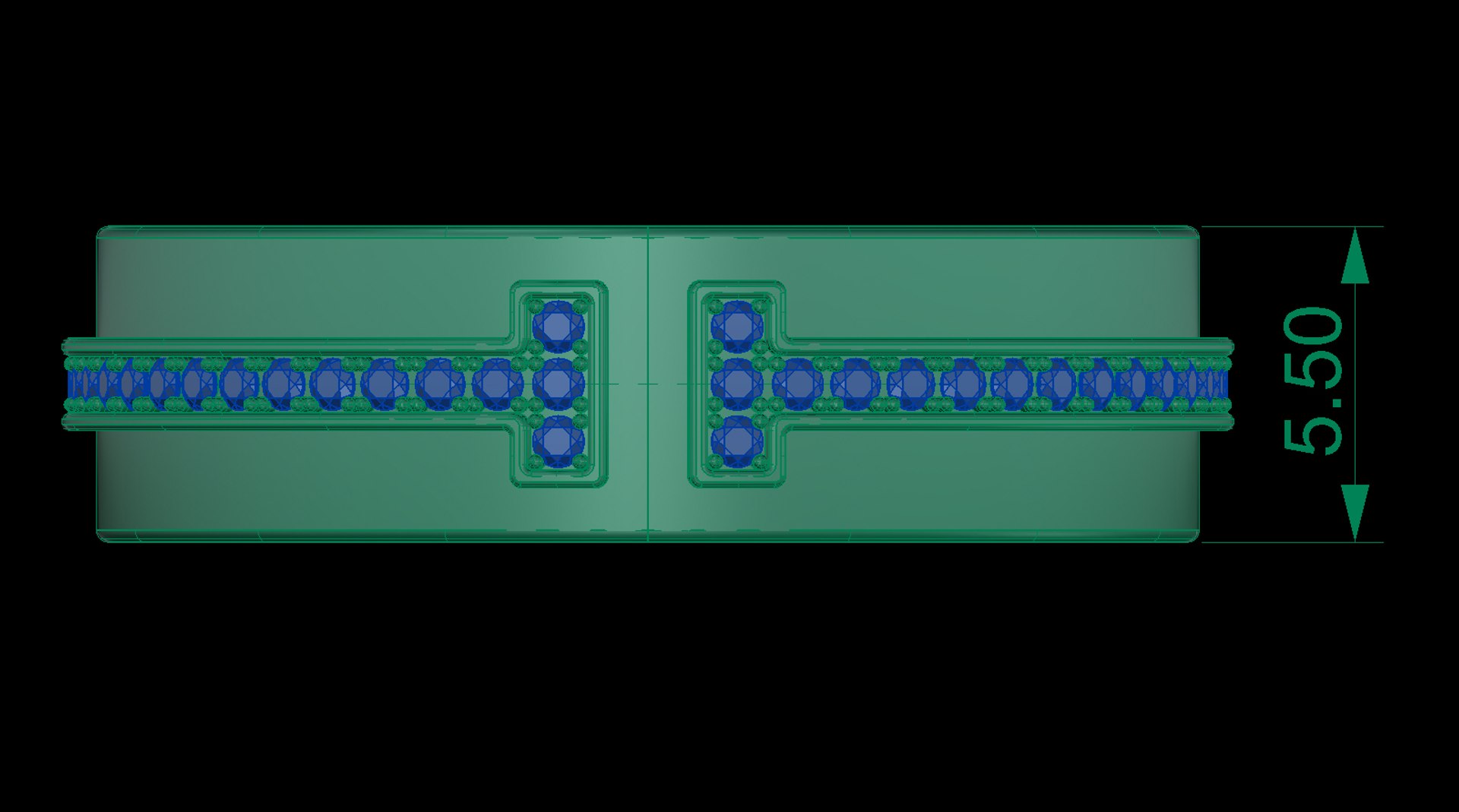 T Wide Diamond Ring 3D - TurboSquid 1574257