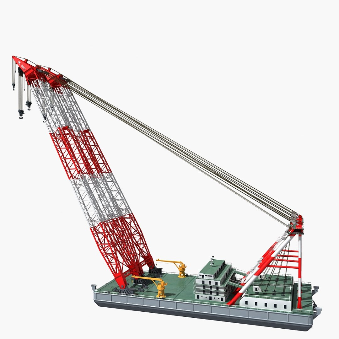 Floating crane 1 3D model - TurboSquid 1390572