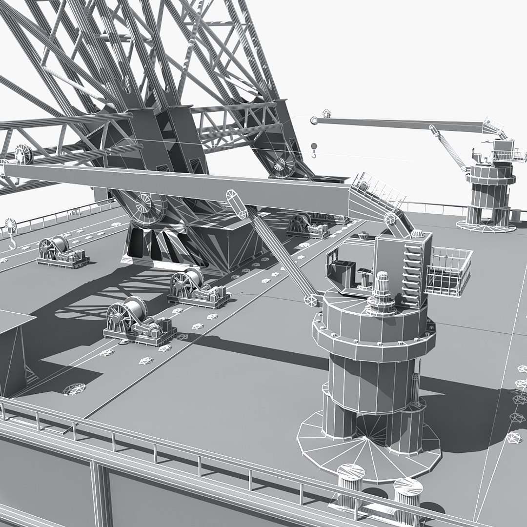 Floating crane 1 3D model - TurboSquid 1390572