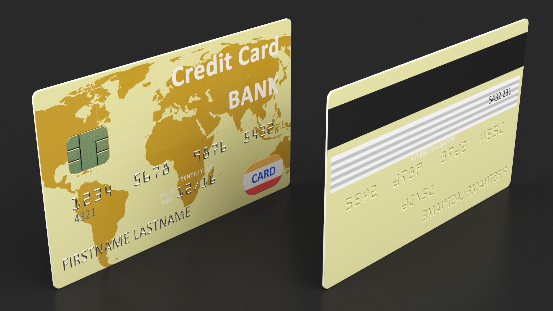Premium Credit Card 3D Model - TurboSquid 2121895
