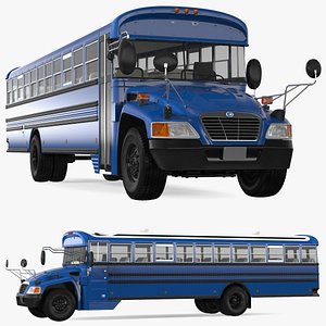 Blue Bird Bus Blender Models for Download | TurboSquid