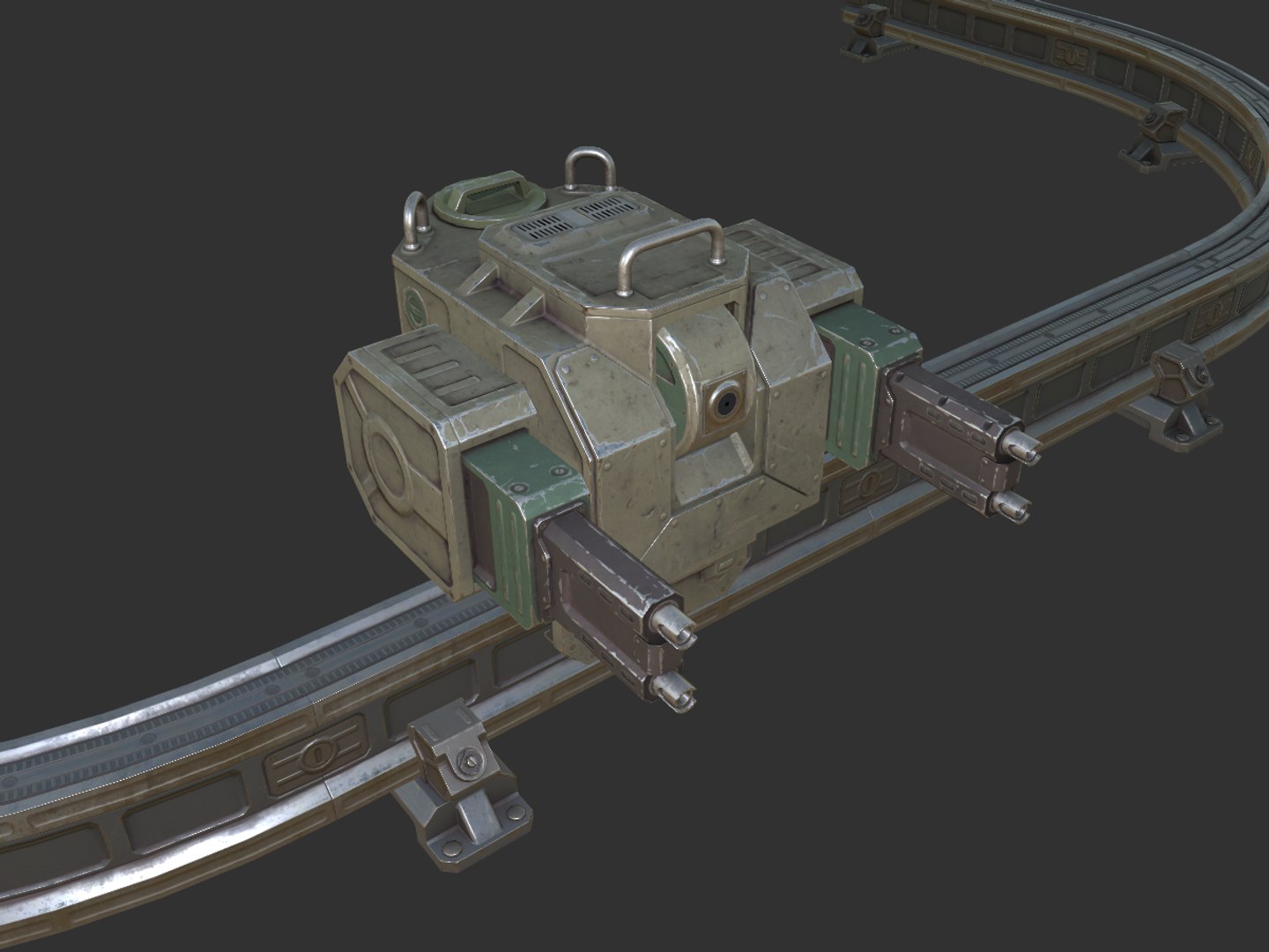 3D Monorail Turret | 1148171 | TurboSquid