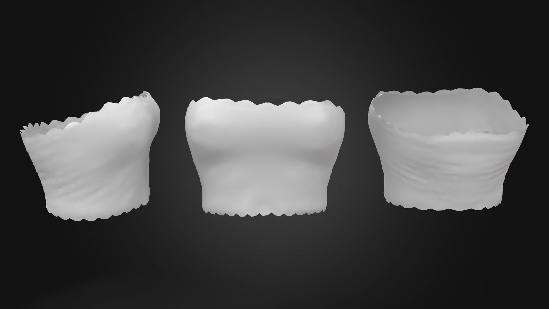 3D Lace Layered Tube Top model - TurboSquid 1840797