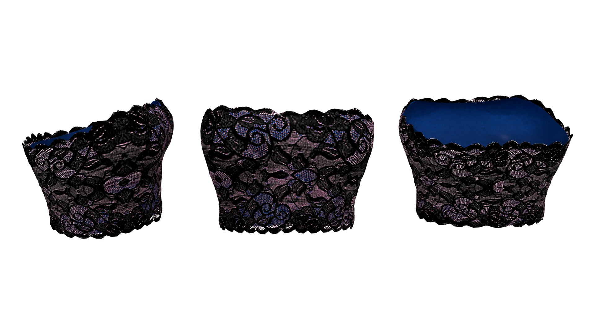 3D Lace Layered Tube Top model - TurboSquid 1840797