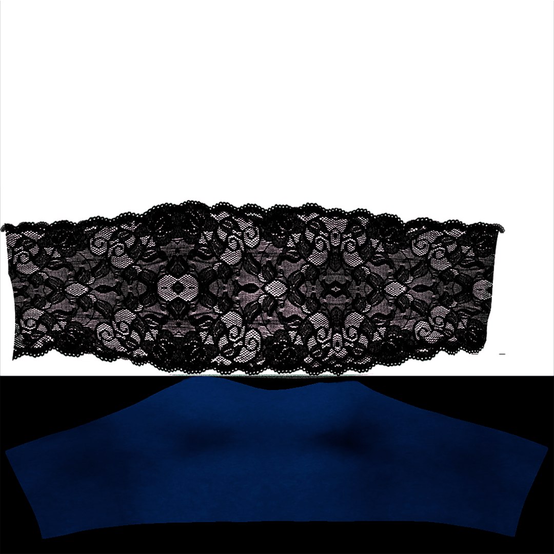 3D Lace Layered Tube Top model - TurboSquid 1840797