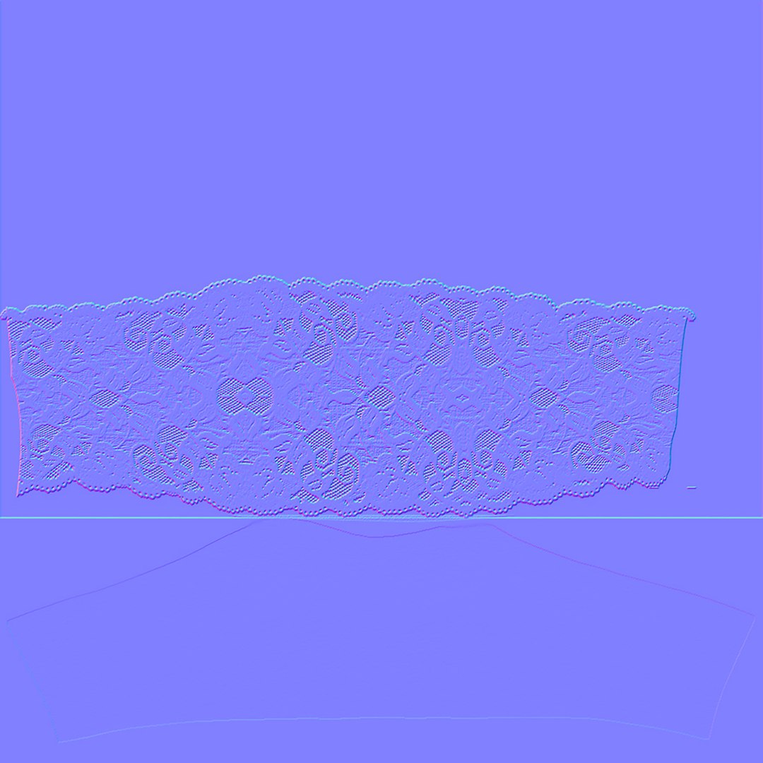 3D Lace Layered Tube Top model - TurboSquid 1840797