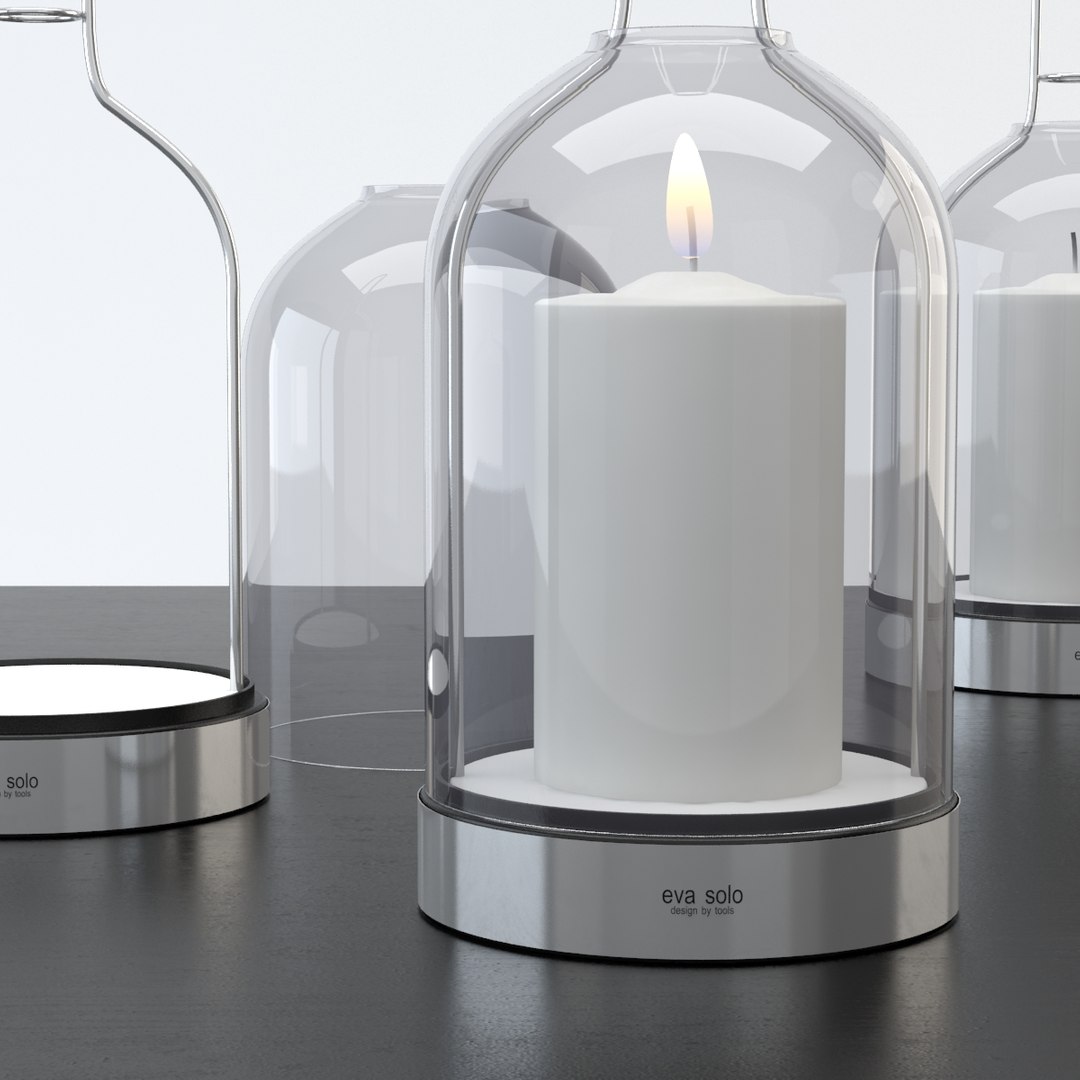 3d realistic candle eva solo model
