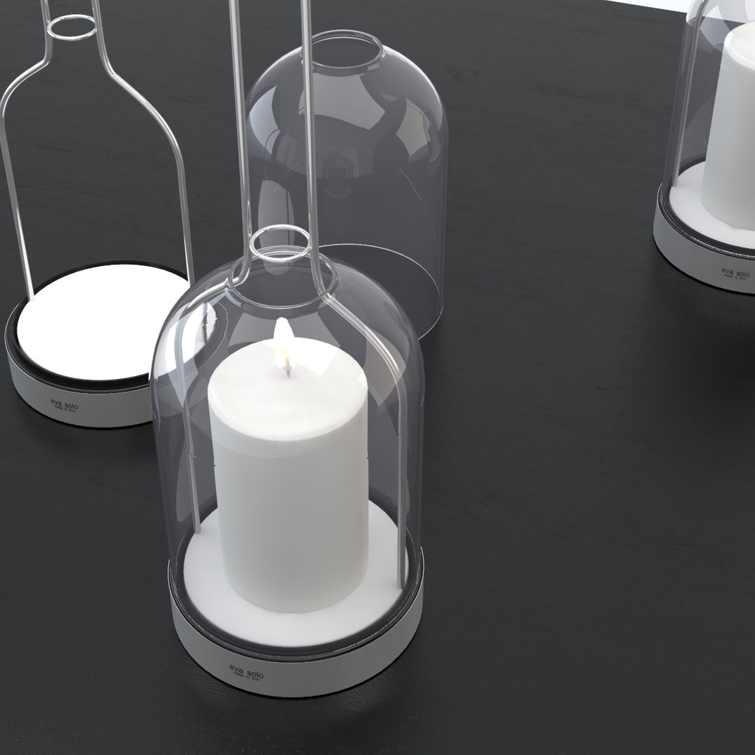 3d realistic candle eva solo model