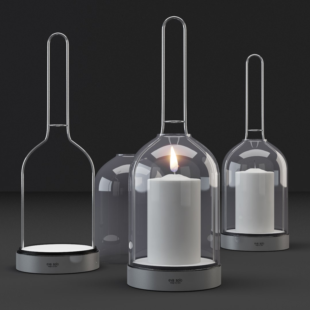 3d realistic candle eva solo model