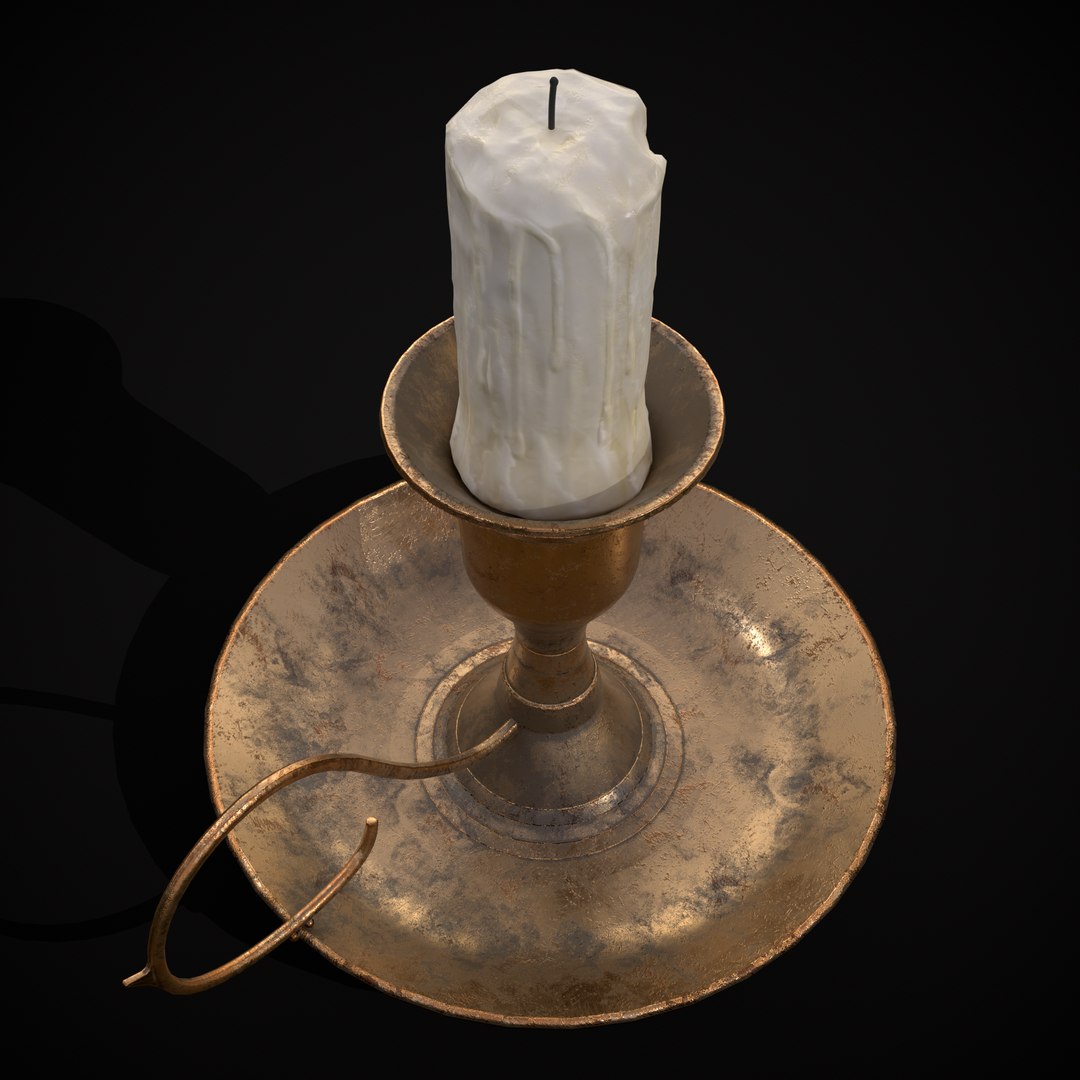 3D Small Bronze Chamberstick - TurboSquid 2097335