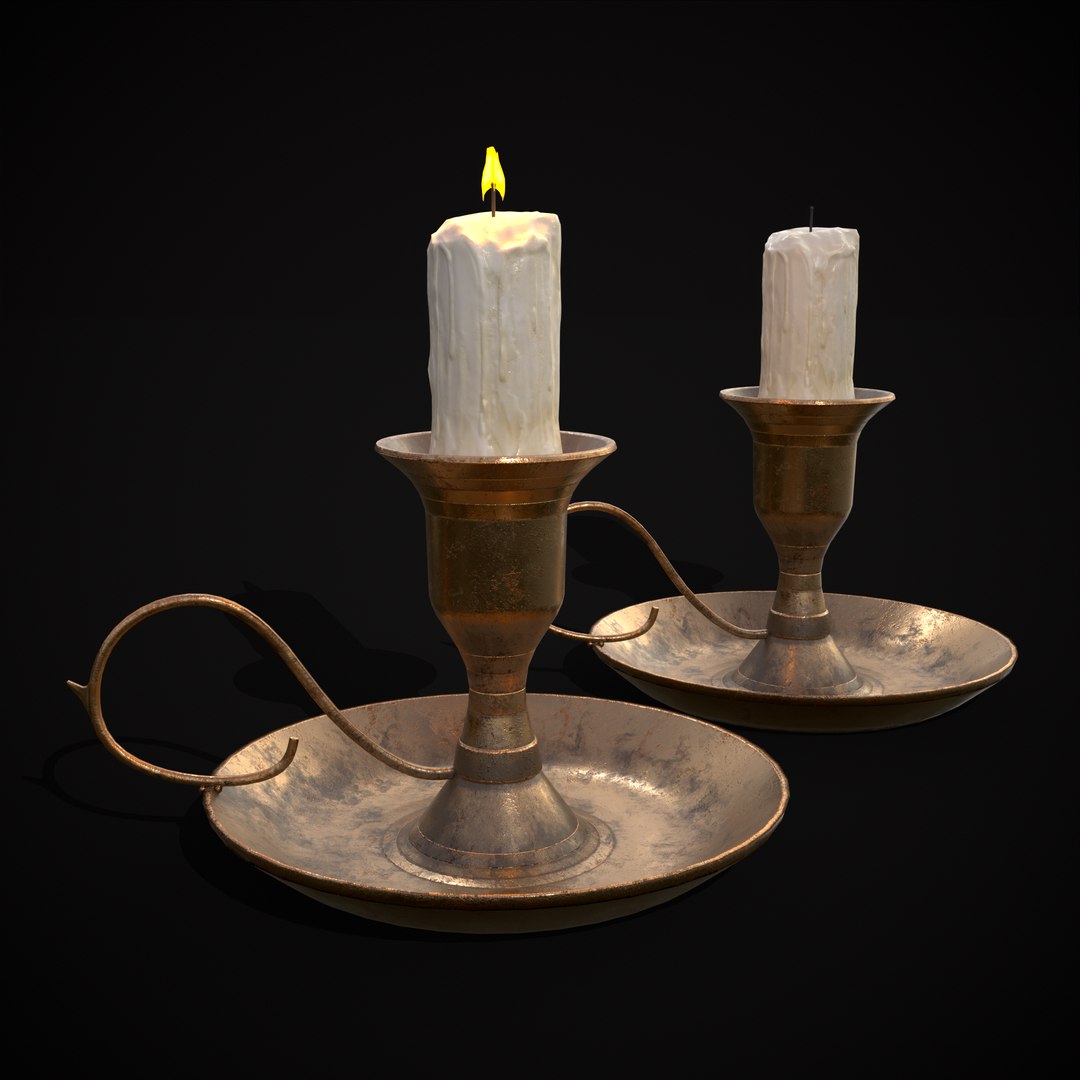 3D Small Bronze Chamberstick - TurboSquid 2097335