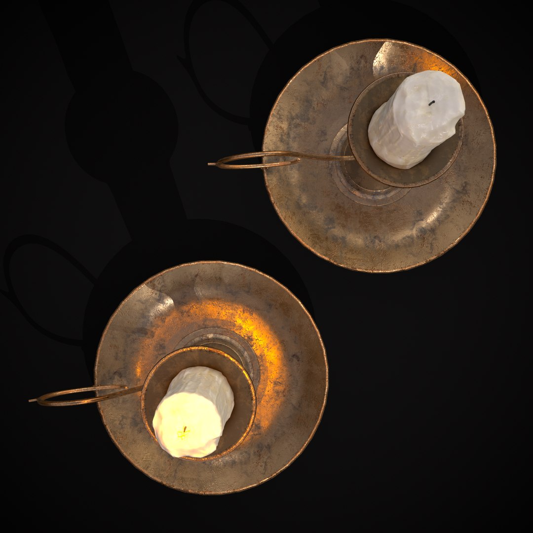 3D Small Bronze Chamberstick - TurboSquid 2097335