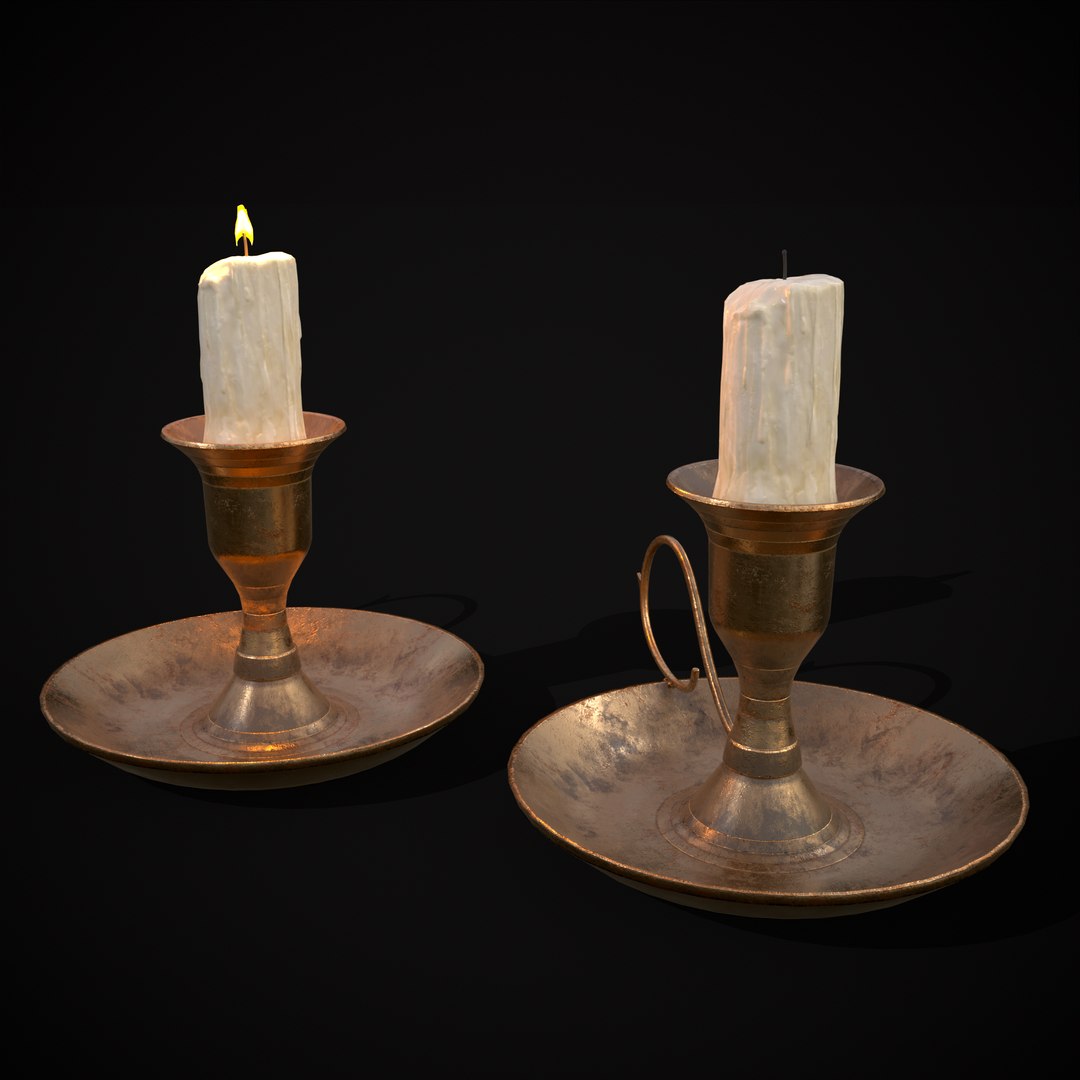 3D Small Bronze Chamberstick - TurboSquid 2097335