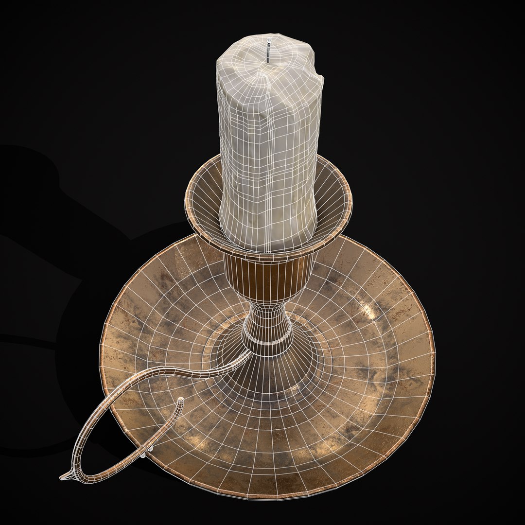 3D Small Bronze Chamberstick - TurboSquid 2097335