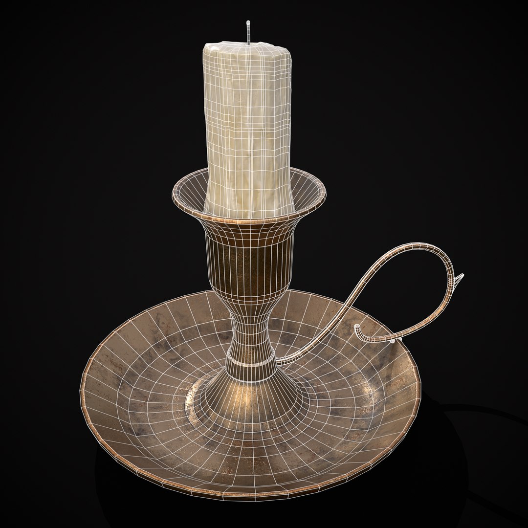 3D Small Bronze Chamberstick - TurboSquid 2097335