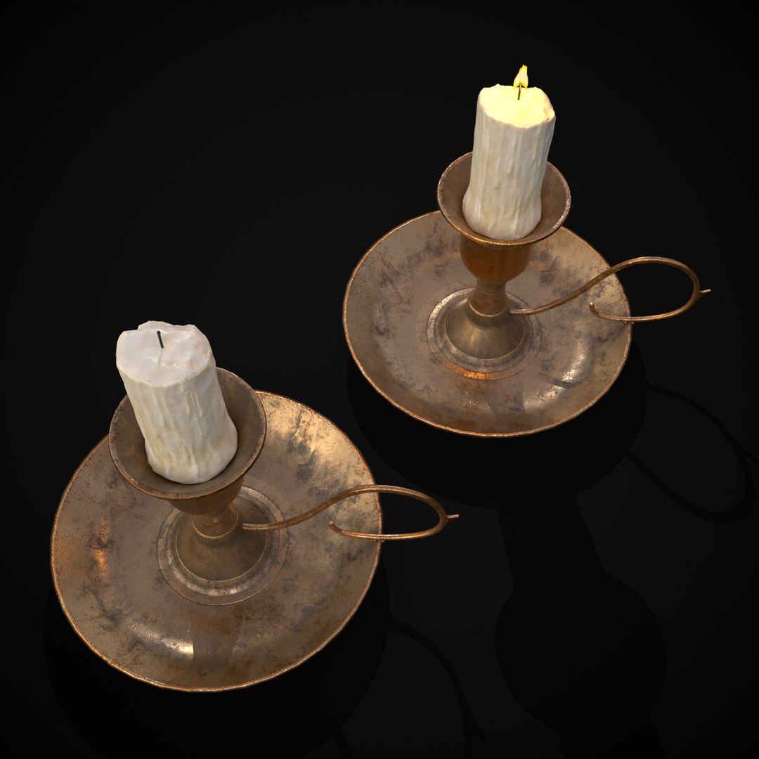 3D Small Bronze Chamberstick - TurboSquid 2097335