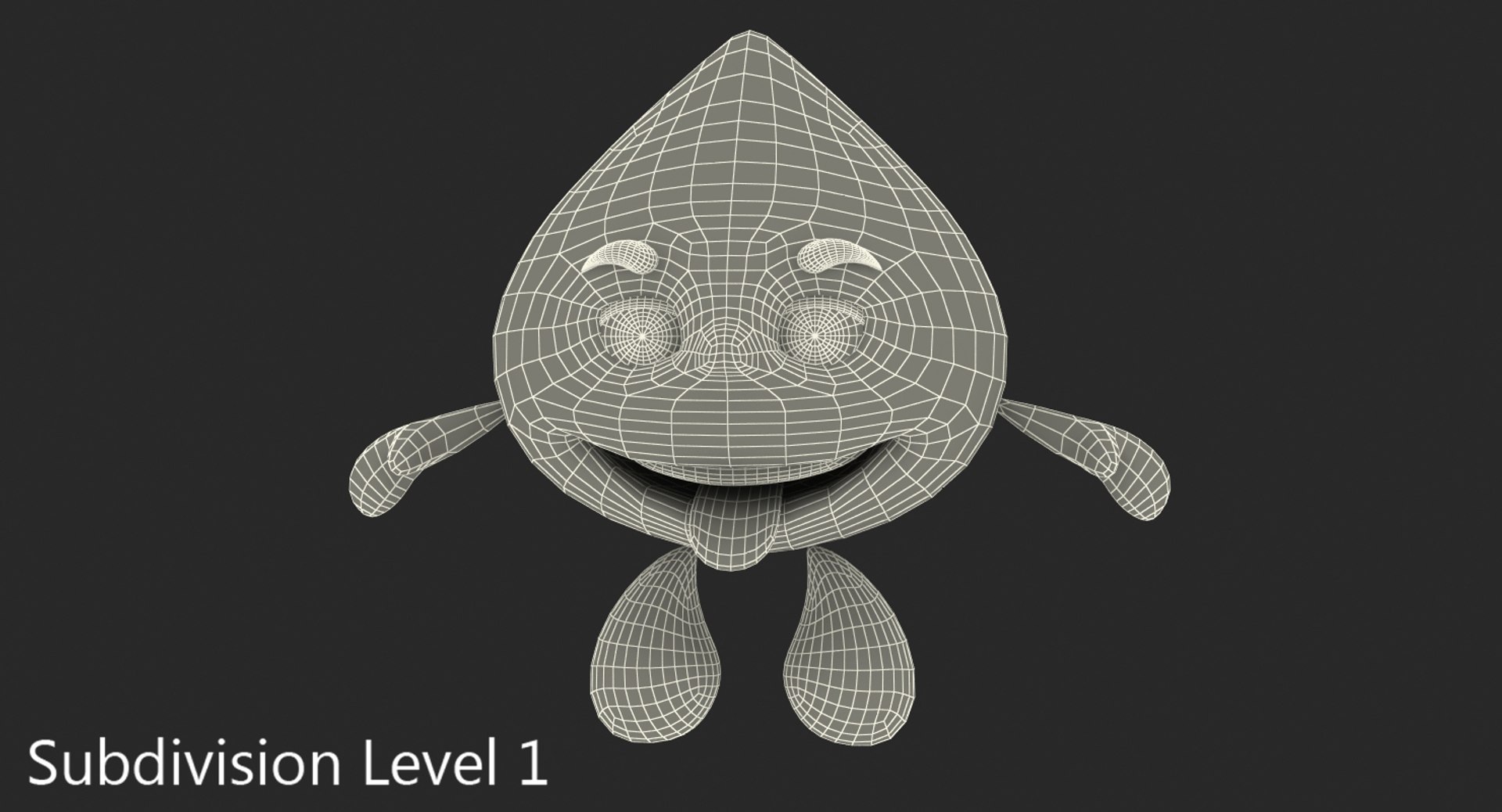 Cartoon Character Water Drop 3D Model - TurboSquid 1247263