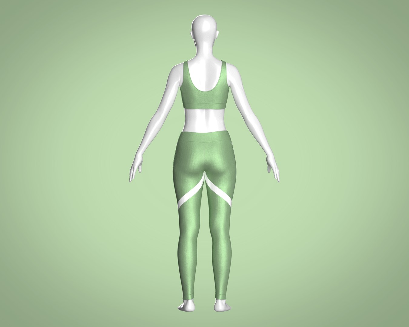 Girls Bralette With Leggings V2 3d Turbosquid 2134703