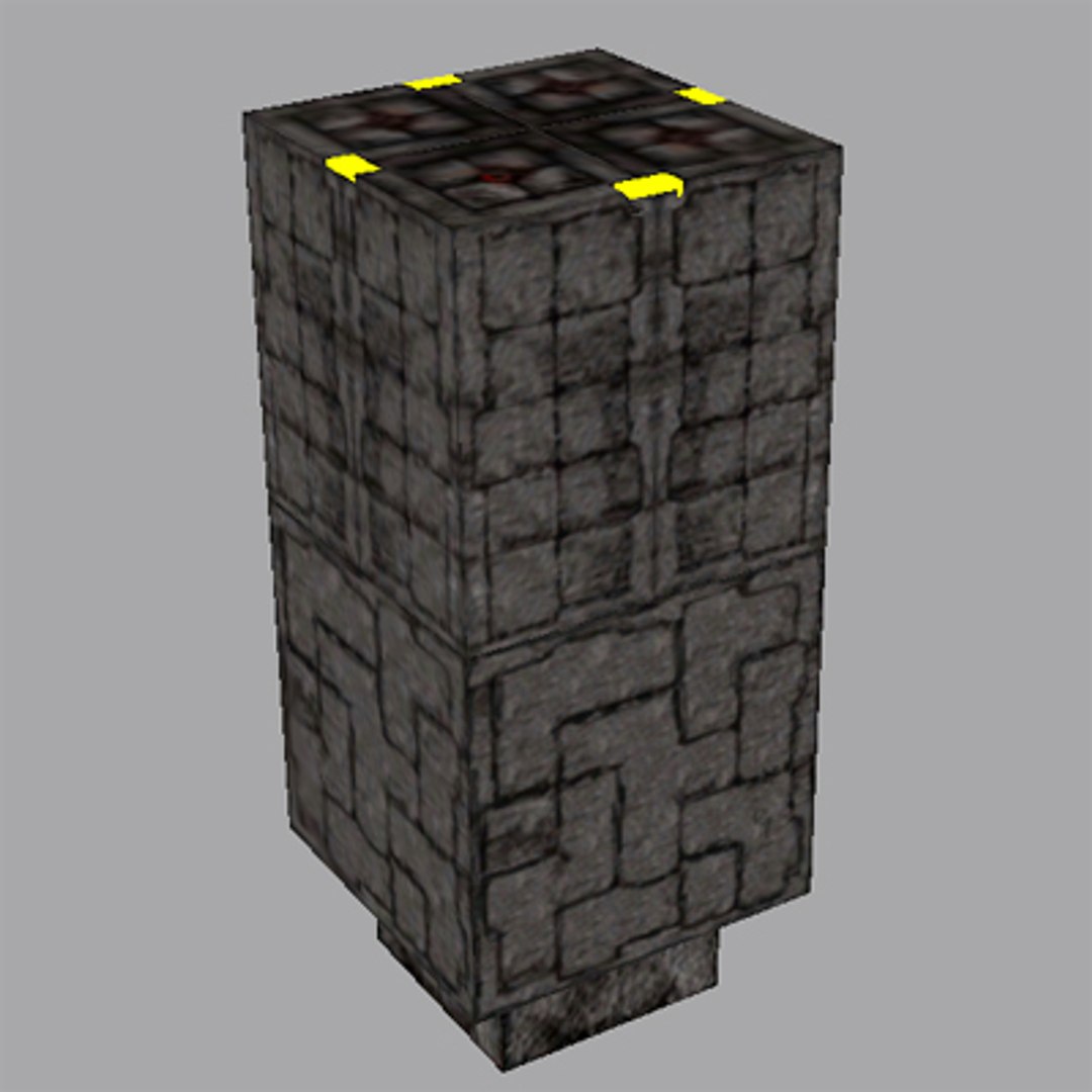 3d Cryptic Stone Plinth Model
