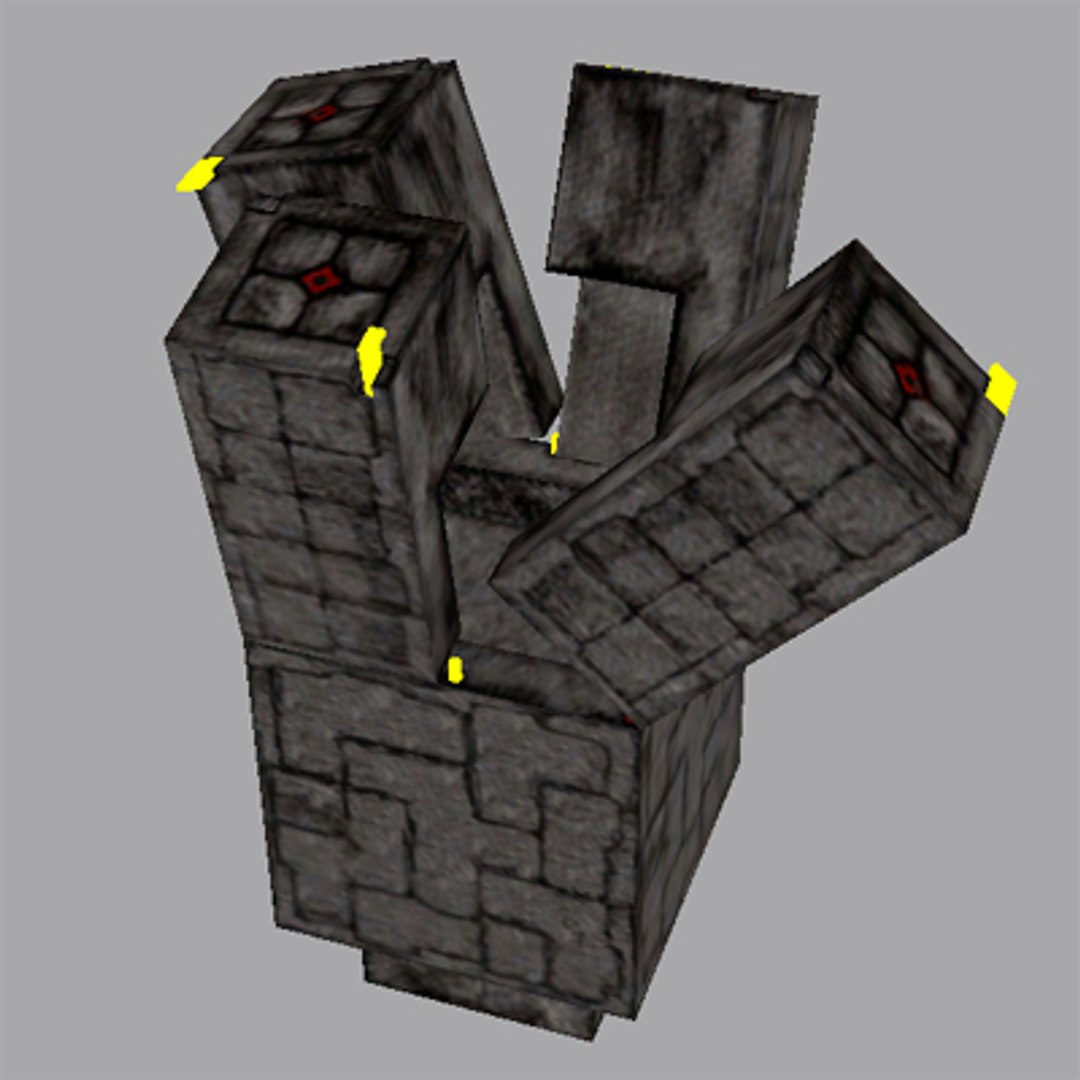 3d Cryptic Stone Plinth Model