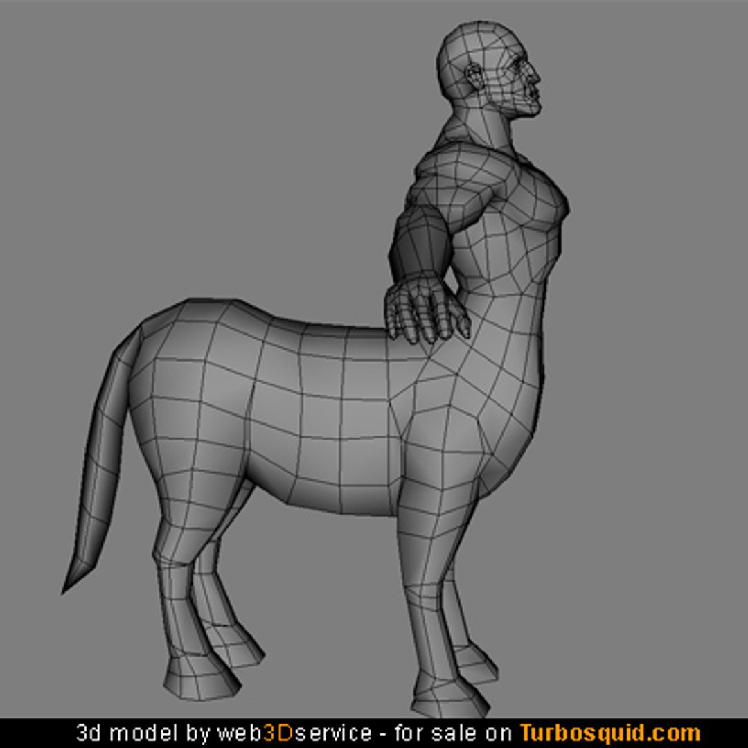 heroic centaur 3726 triangles 3d model