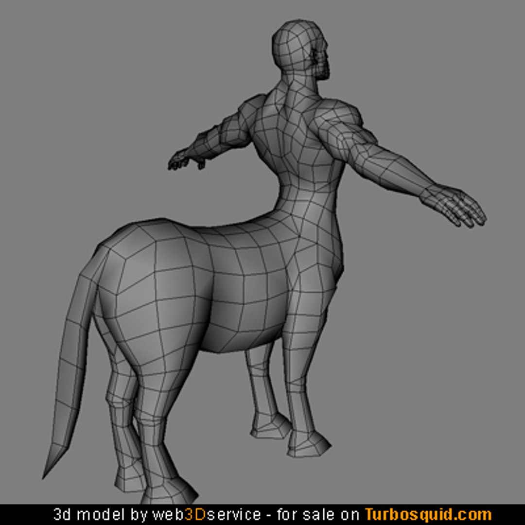 heroic centaur 3726 triangles 3d model