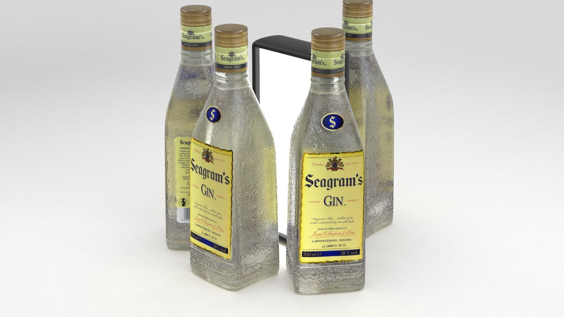 3D Model Gin Alcohol Bottle - TurboSquid 1343309