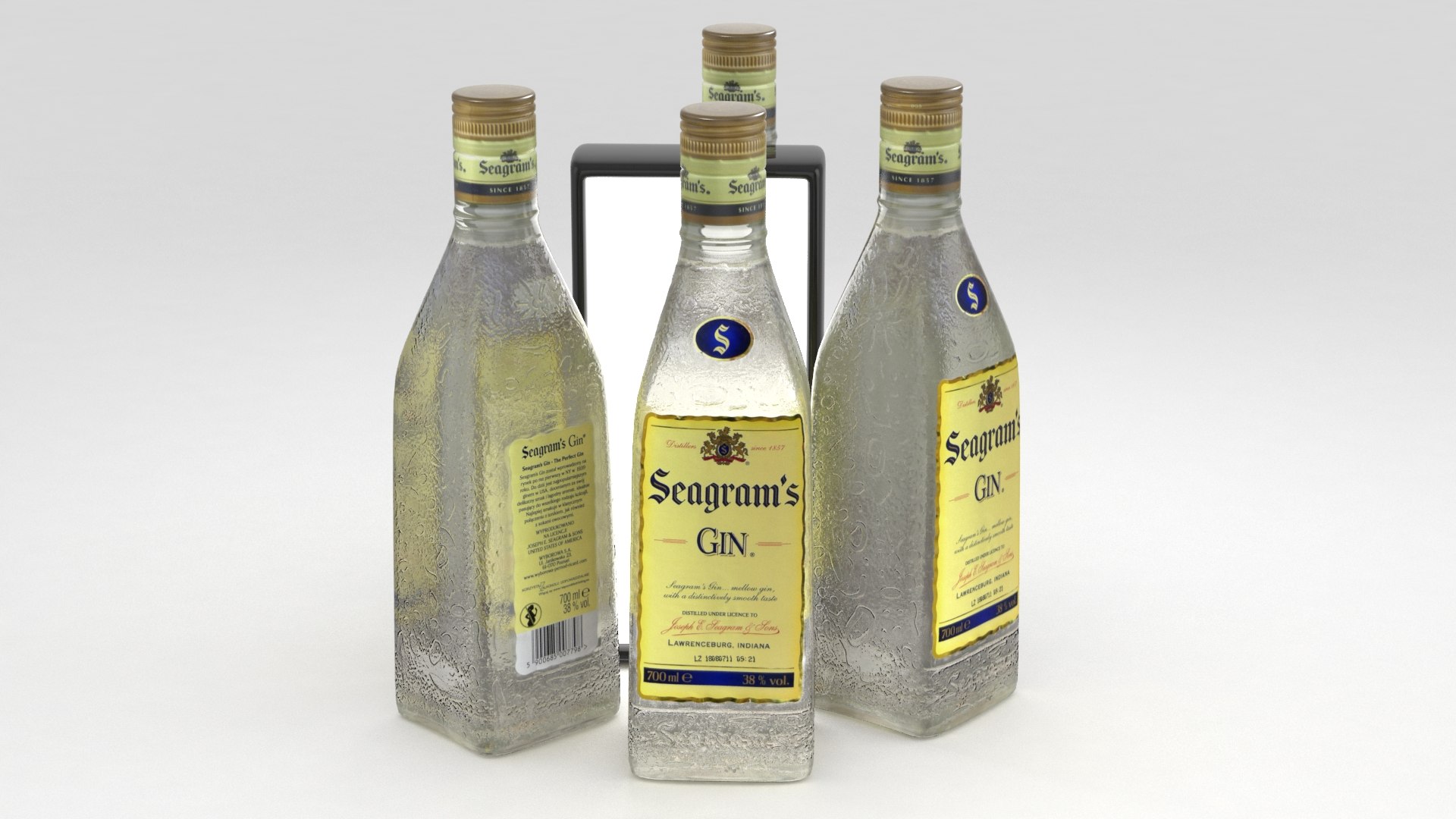 3D Model Gin Alcohol Bottle - TurboSquid 1343309