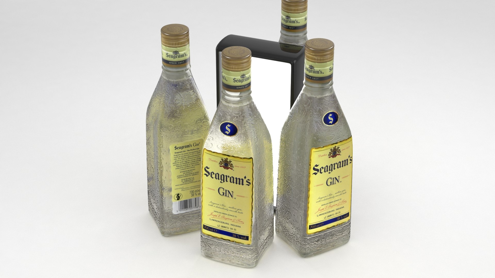 3D Model Gin Alcohol Bottle - TurboSquid 1343309