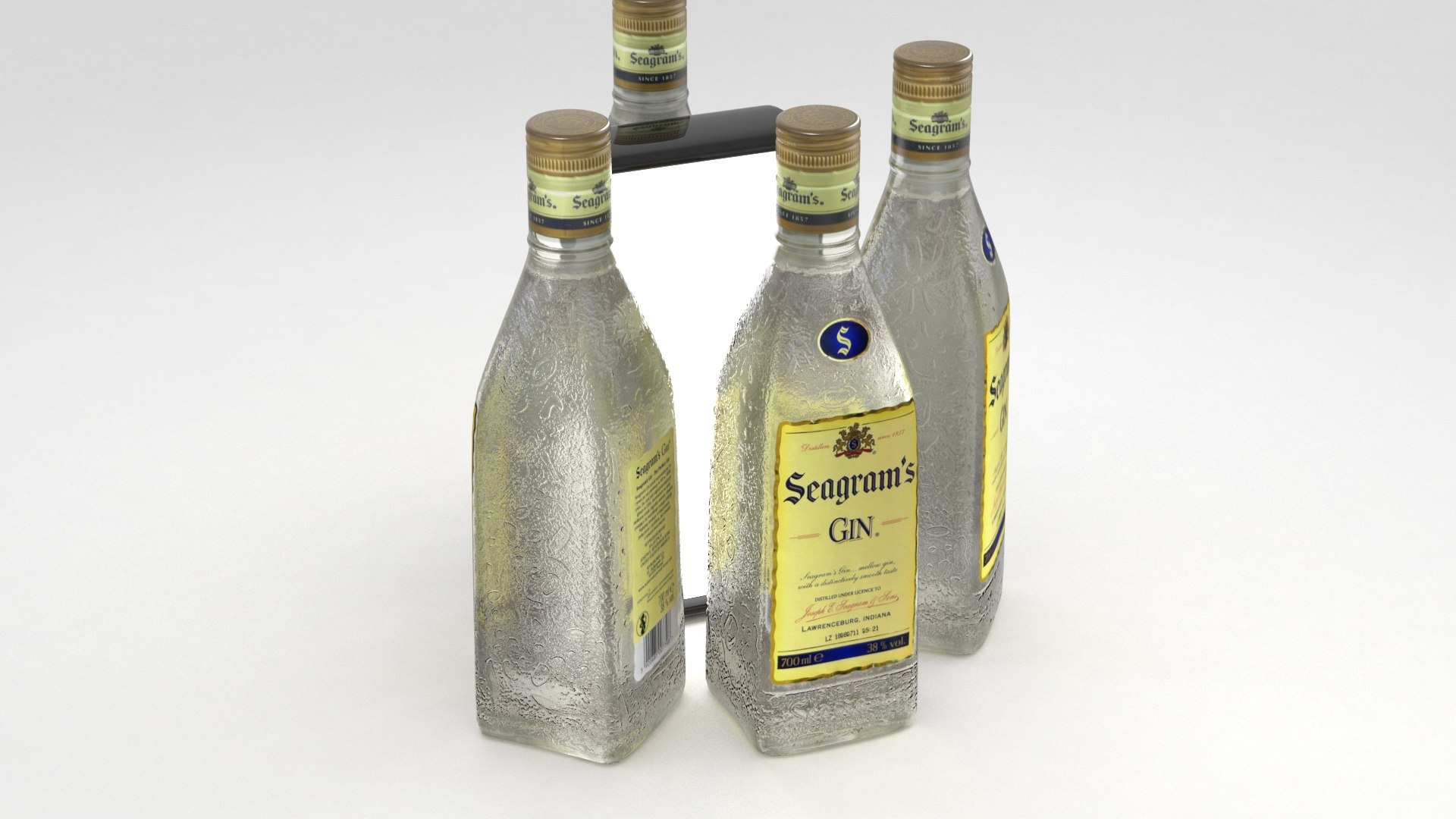 3D Model Gin Alcohol Bottle - TurboSquid 1343309