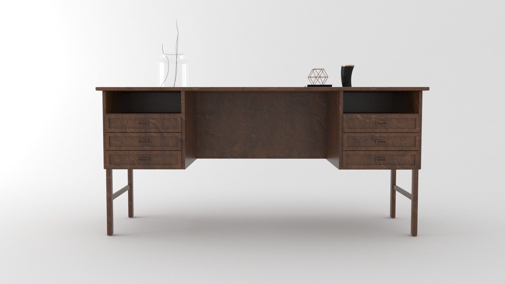 3D Model Dexter Morgan Office Desk - TurboSquid 1803343