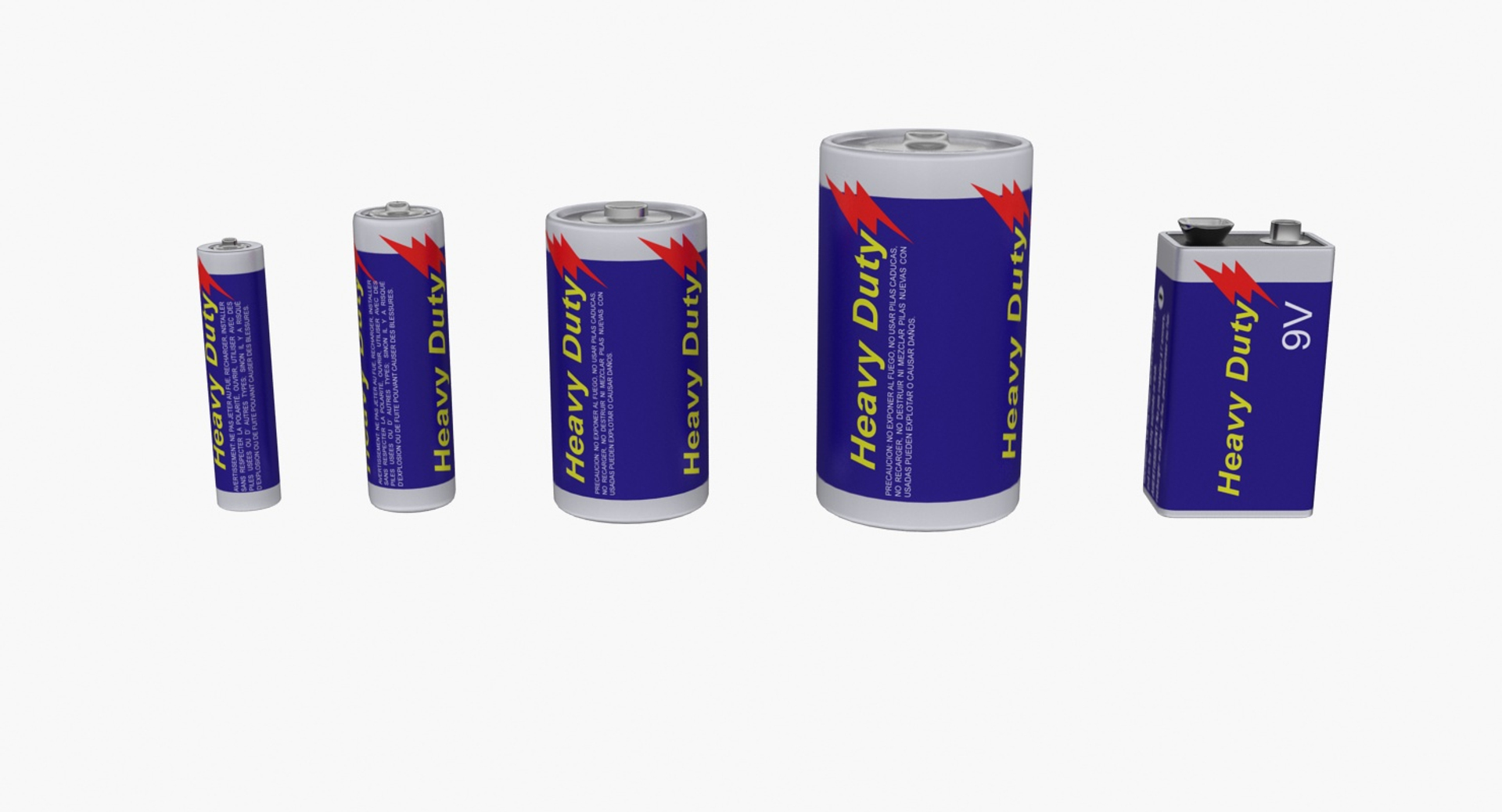3d batteries model
