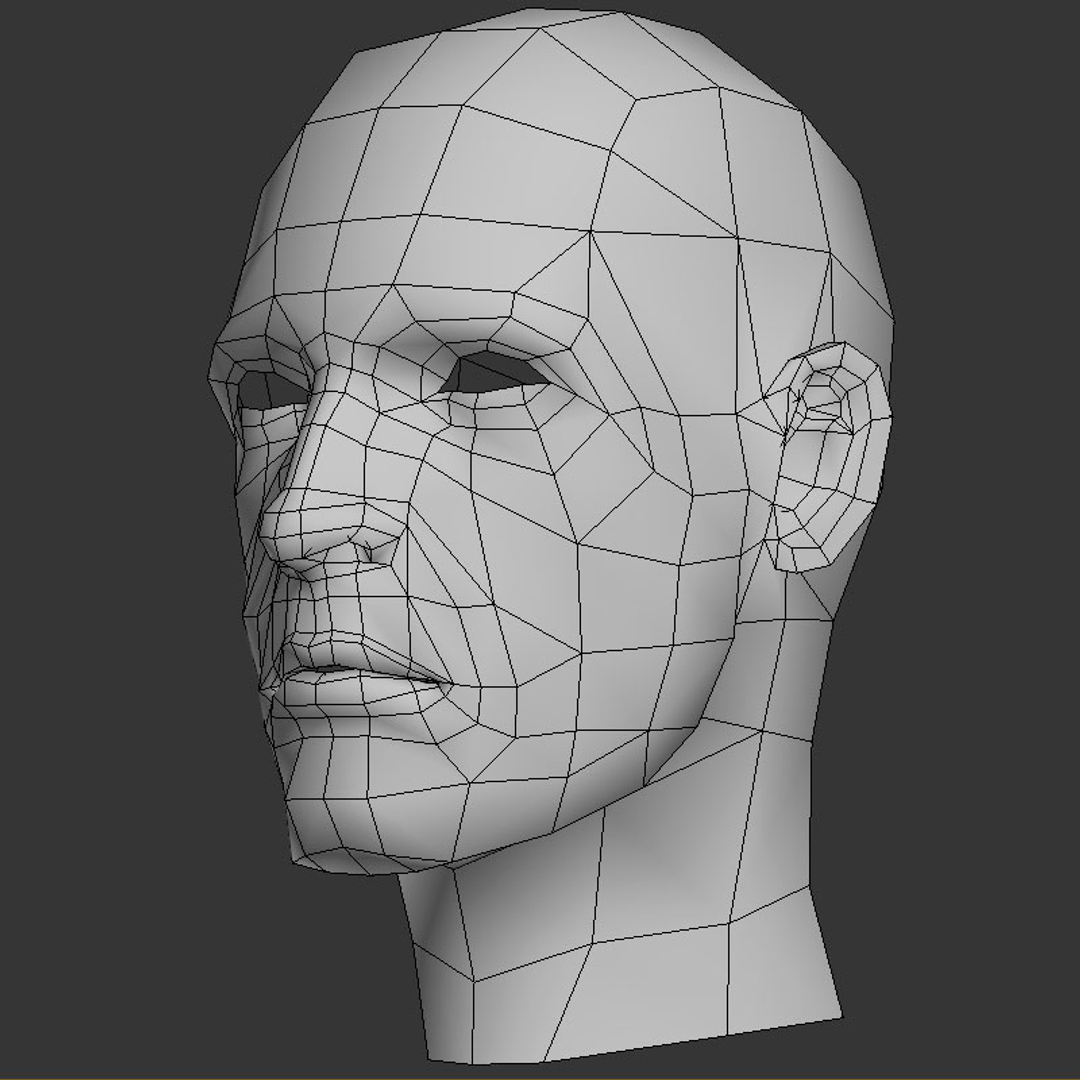 3dsmax male head