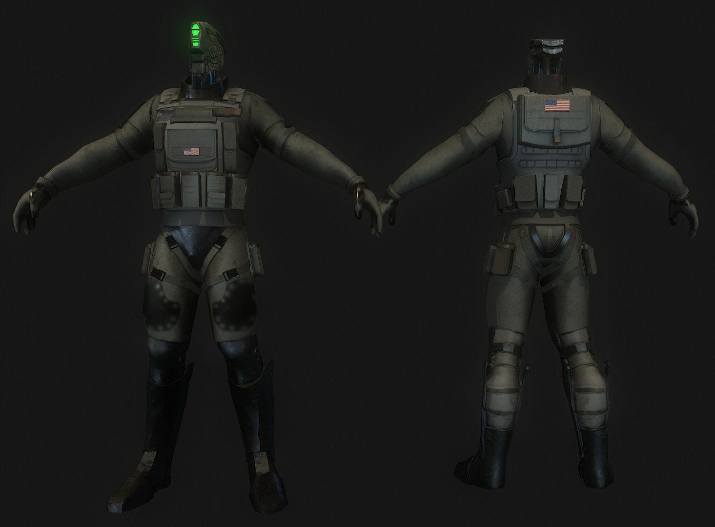Soldier Future 3d Model