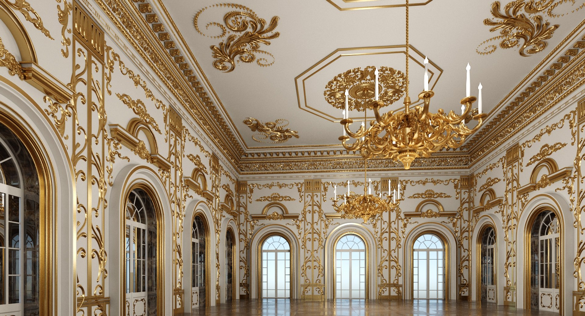 3D Classic Interior Room Scene Model - TurboSquid 1425204