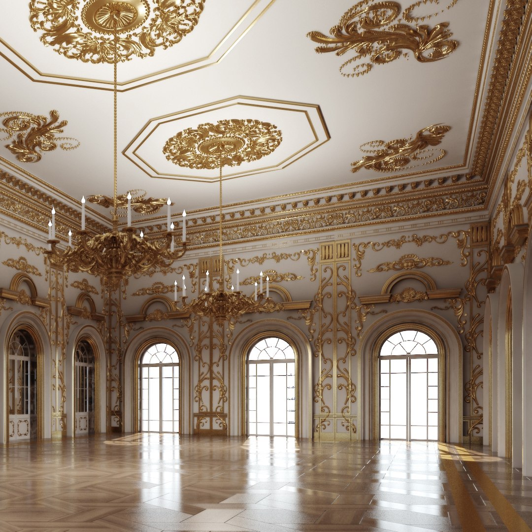 3D Classic Interior Room Scene Model - TurboSquid 1425204