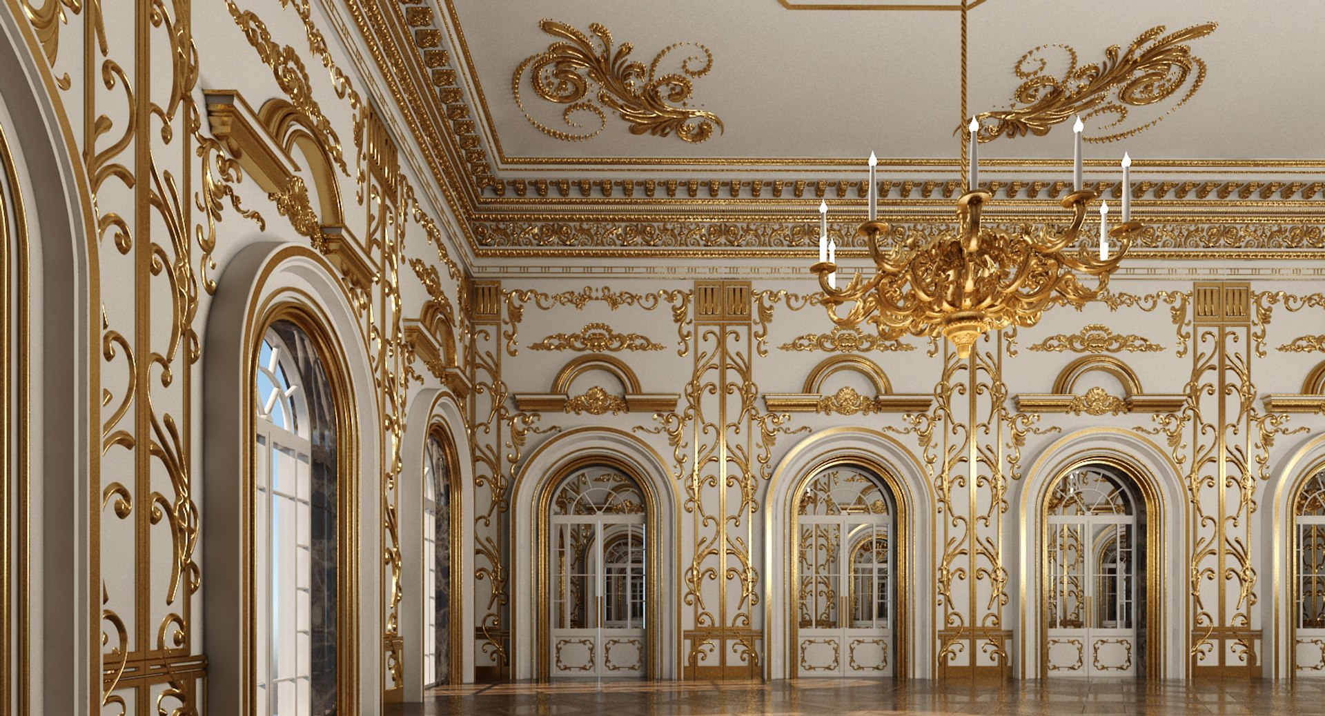 3D Classic Interior Room Scene Model - TurboSquid 1425204