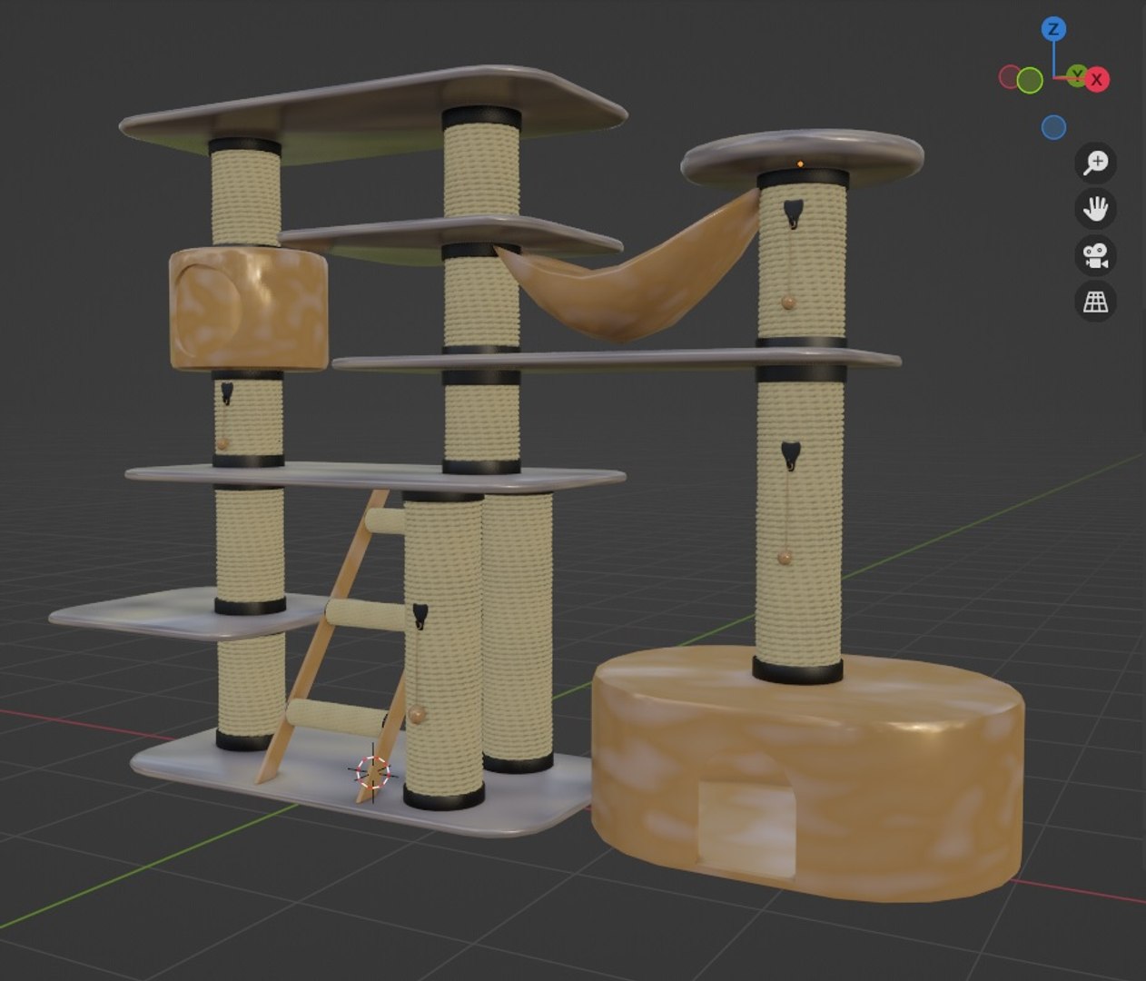 3D Realistic Detailed Cat Tree - TurboSquid 1877487
