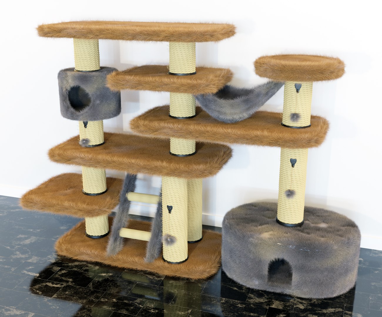 3D Realistic Detailed Cat Tree - TurboSquid 1877487