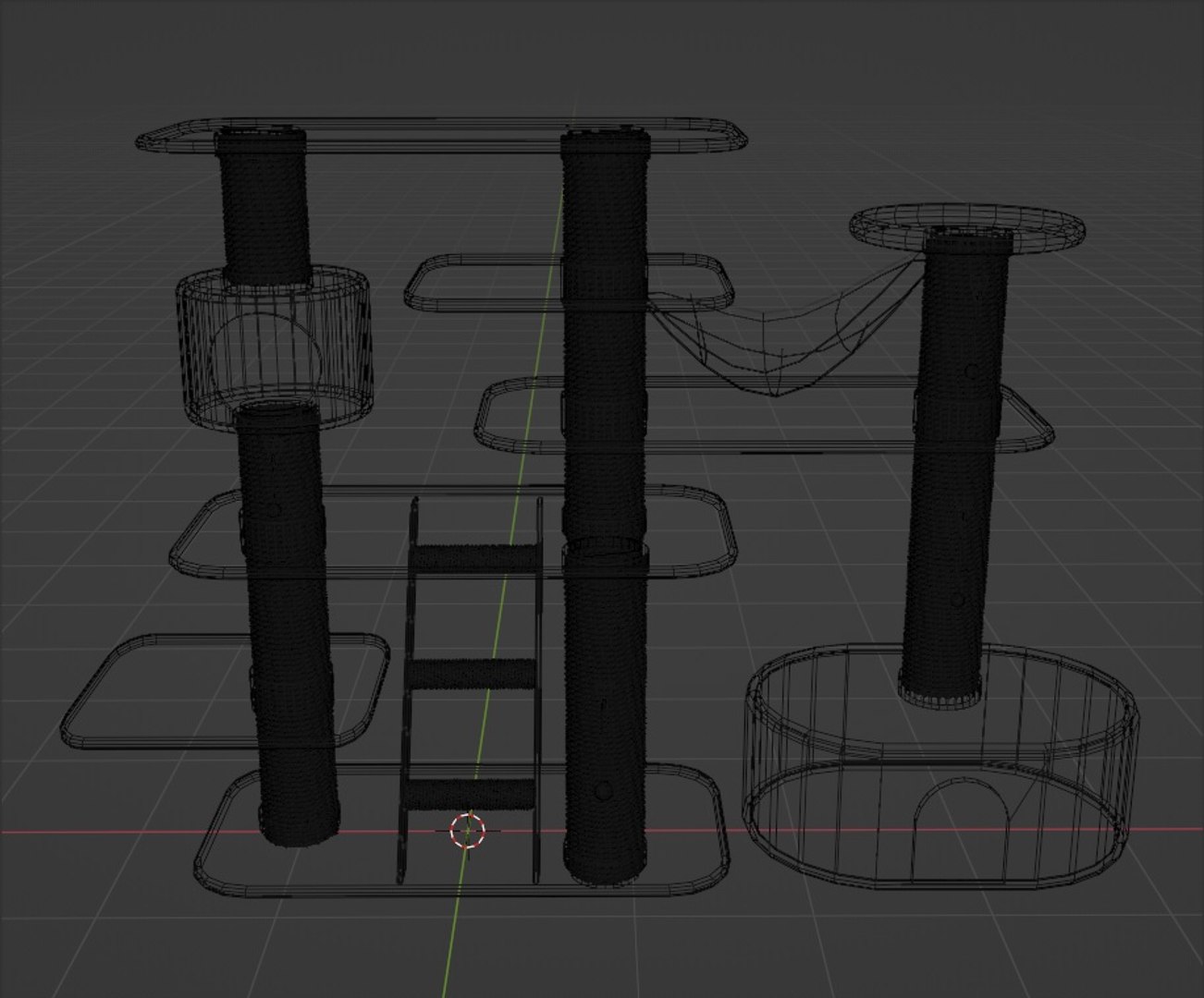 3D Realistic Detailed Cat Tree - TurboSquid 1877487