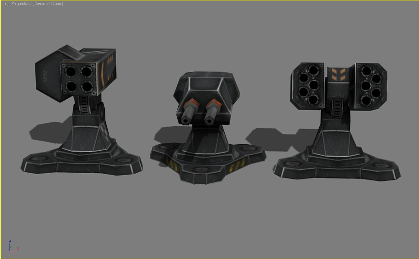 3ds max turrets mobile