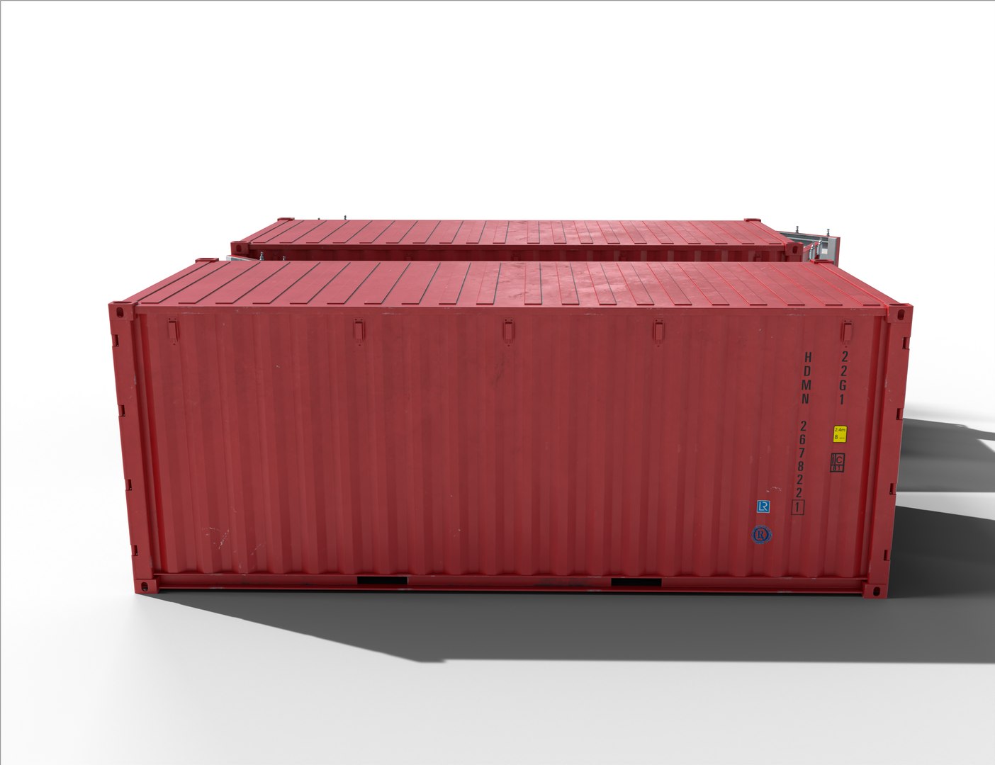 20ft Cargo Container Bright Red 3D Model - TurboSquid 2205951
